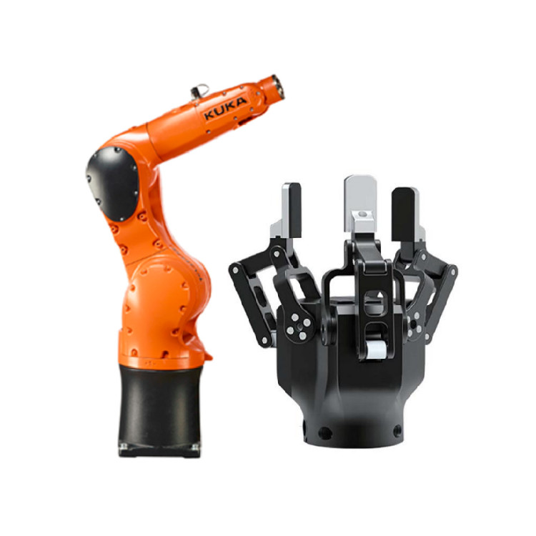 Kuka Industrial Robotic Arm 6 Axis KR 6 R700 Dengan CNGBS Robot Gripper ...