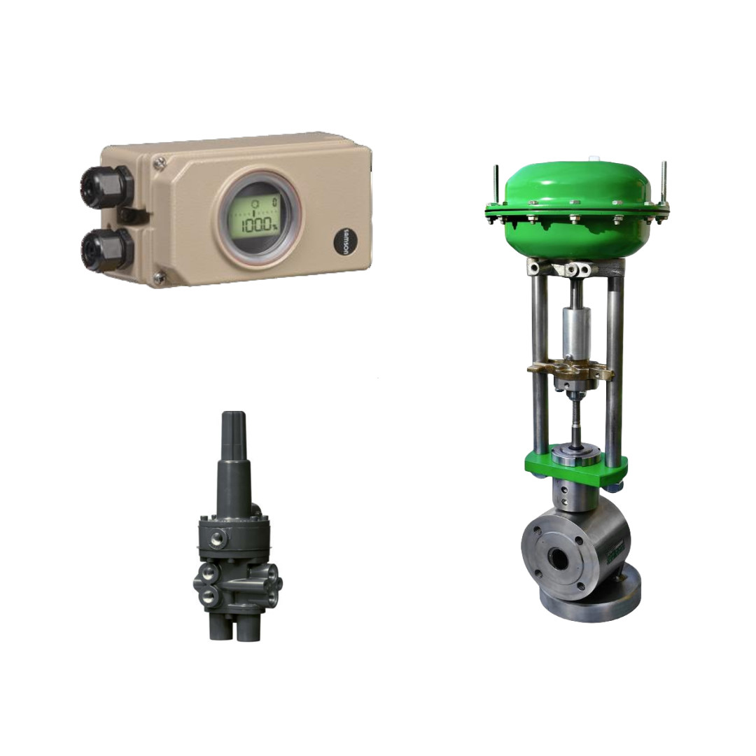 Katup Kontrol Pneumatik Cina Dengan Samsung 3730-3 Valve Positioner Dan ...