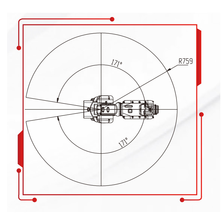 Mini Arm Robot Akurasi Tinggi Dengan 7KG Payload 759MM Jangkauan Robot ...